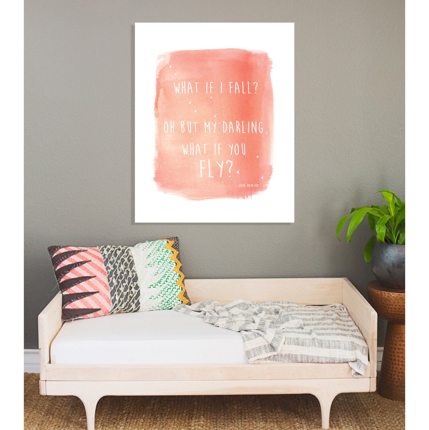 What If You Fly Inspirational Art Print, Nursery Wall Art, Kid's Art ...