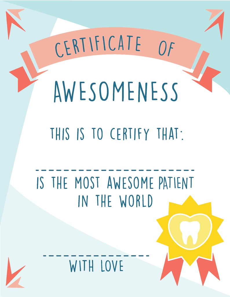 Certificate of Awesomeness, Best Patient Certificate, Award Certificate ...