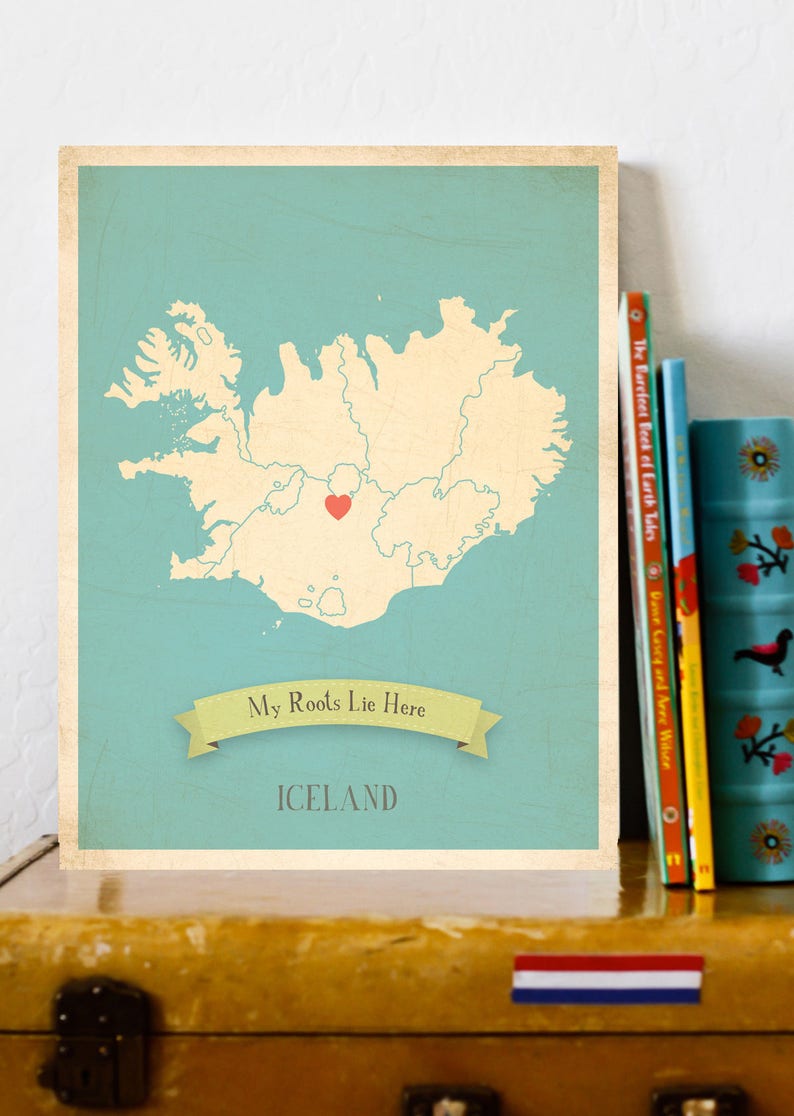 Custom Country Map Personalized Vintage Map Wall Art 11x14 - Etsy