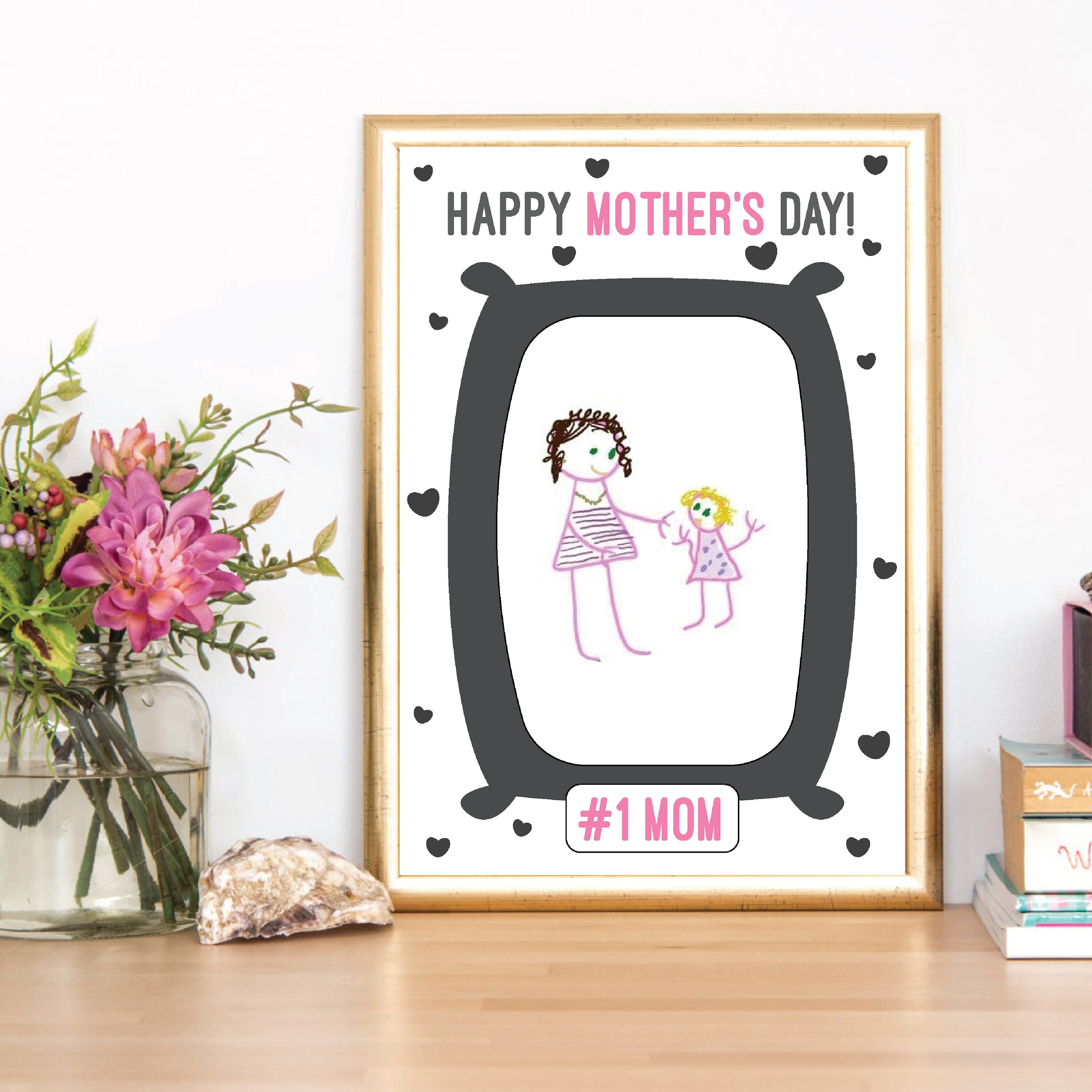 Happy Mother's Day 1 Mom Card From Kids to Mom Kids - Etsy