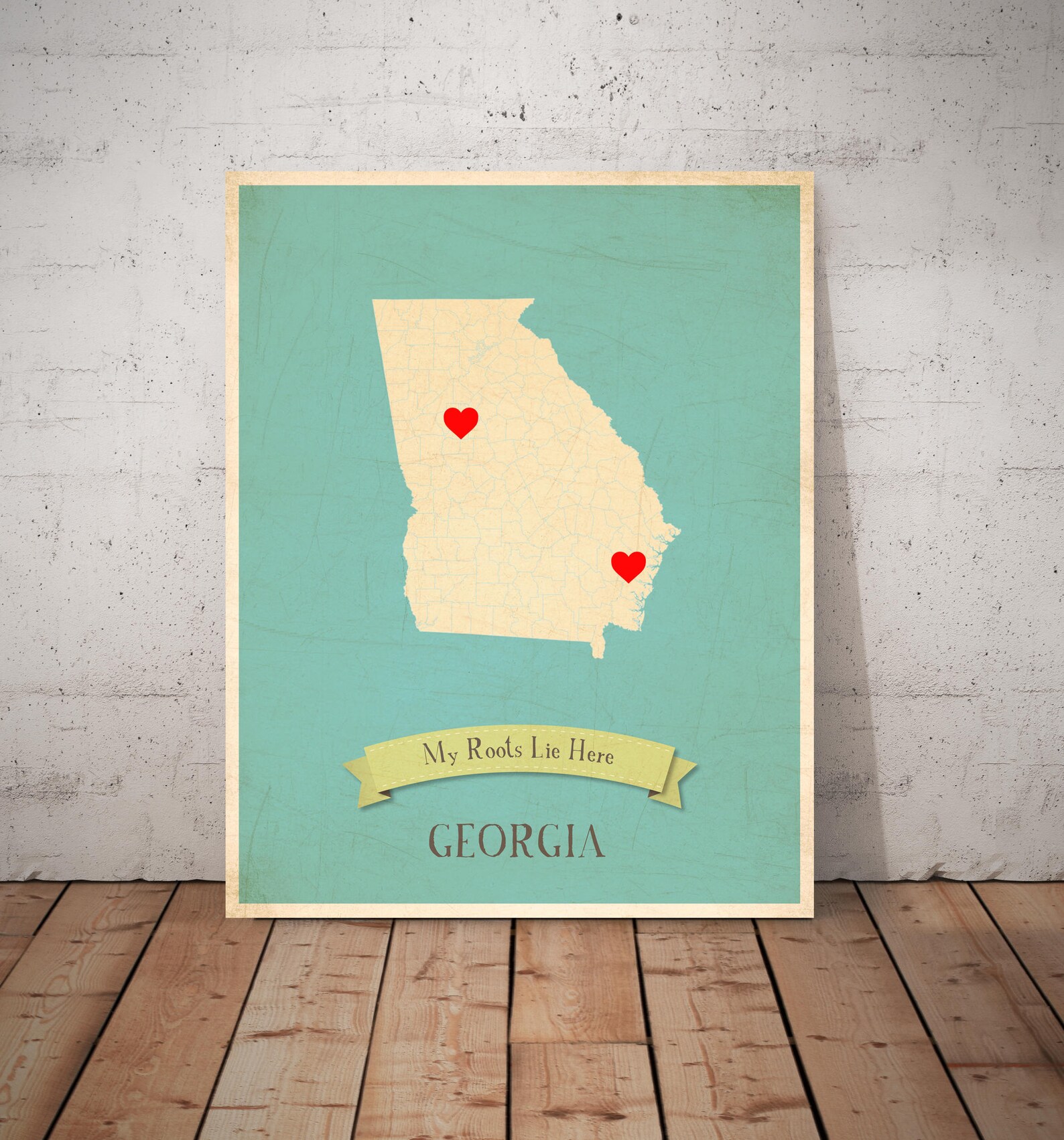My Roots Map Customized Wall Art 11x14, Choose Your State, Nursery Wall ...