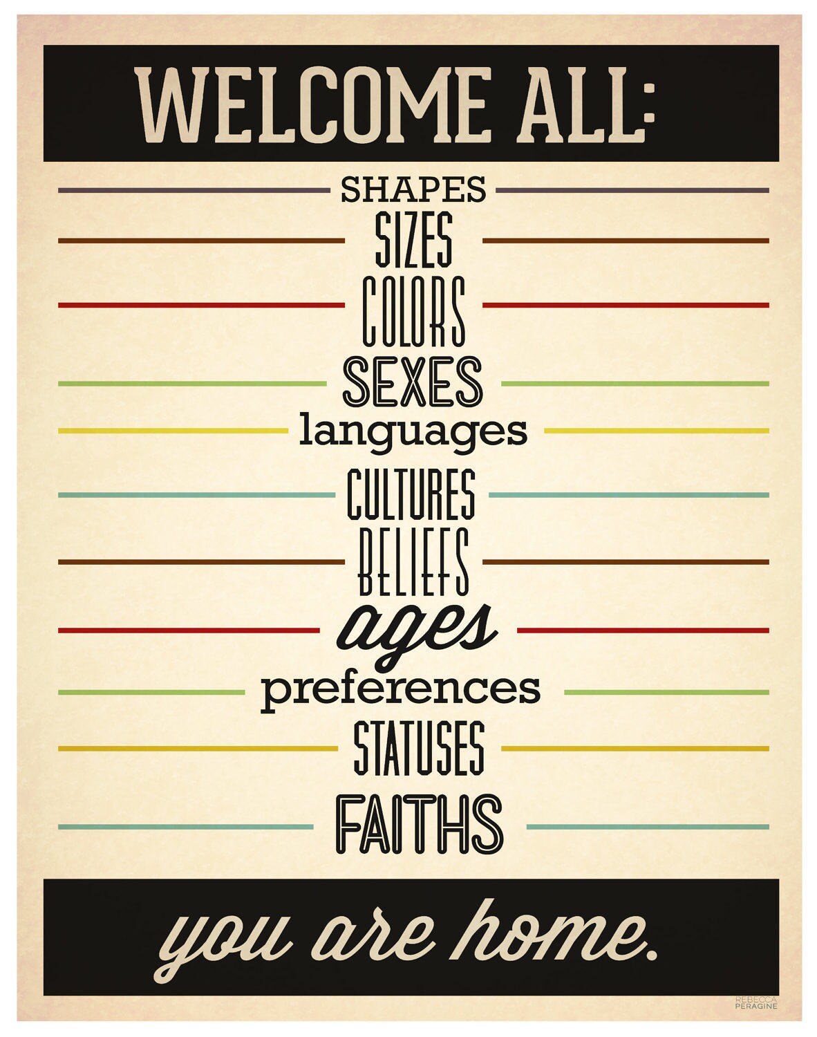 Welcome All Print Social Justice Welcome Sign Anti Racist - Etsy