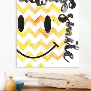 Always Smile Print, Playroom Decor, Children's Room, Wall Decor Happy ...