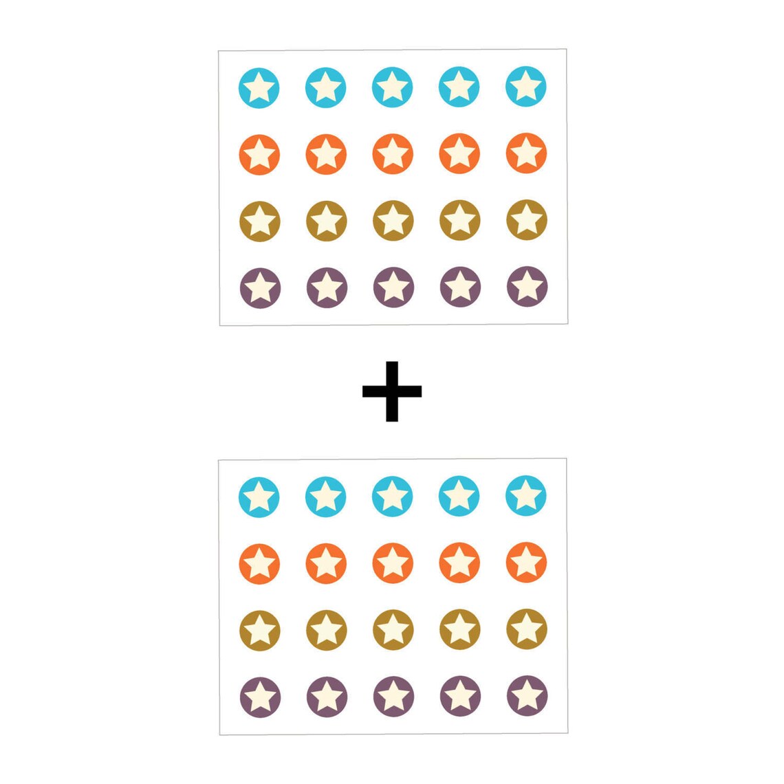 Set of Stars Stickers for Your Custom Maps 40 Stars MAP NOT INCLUDED - Etsy