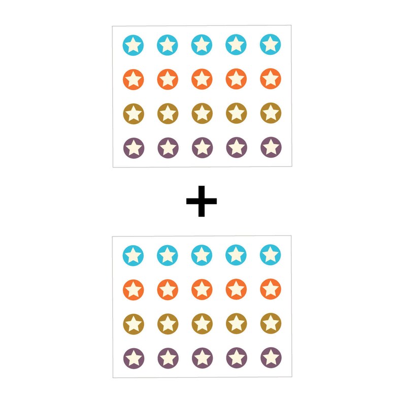 Set of Stars Stickers for Your Custom Maps 40 Stars MAP NOT INCLUDED - Etsy