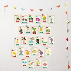 Spanish Alphabet, Spanish Flash Cards, Abc Wall Art, Alphabet Flash ...