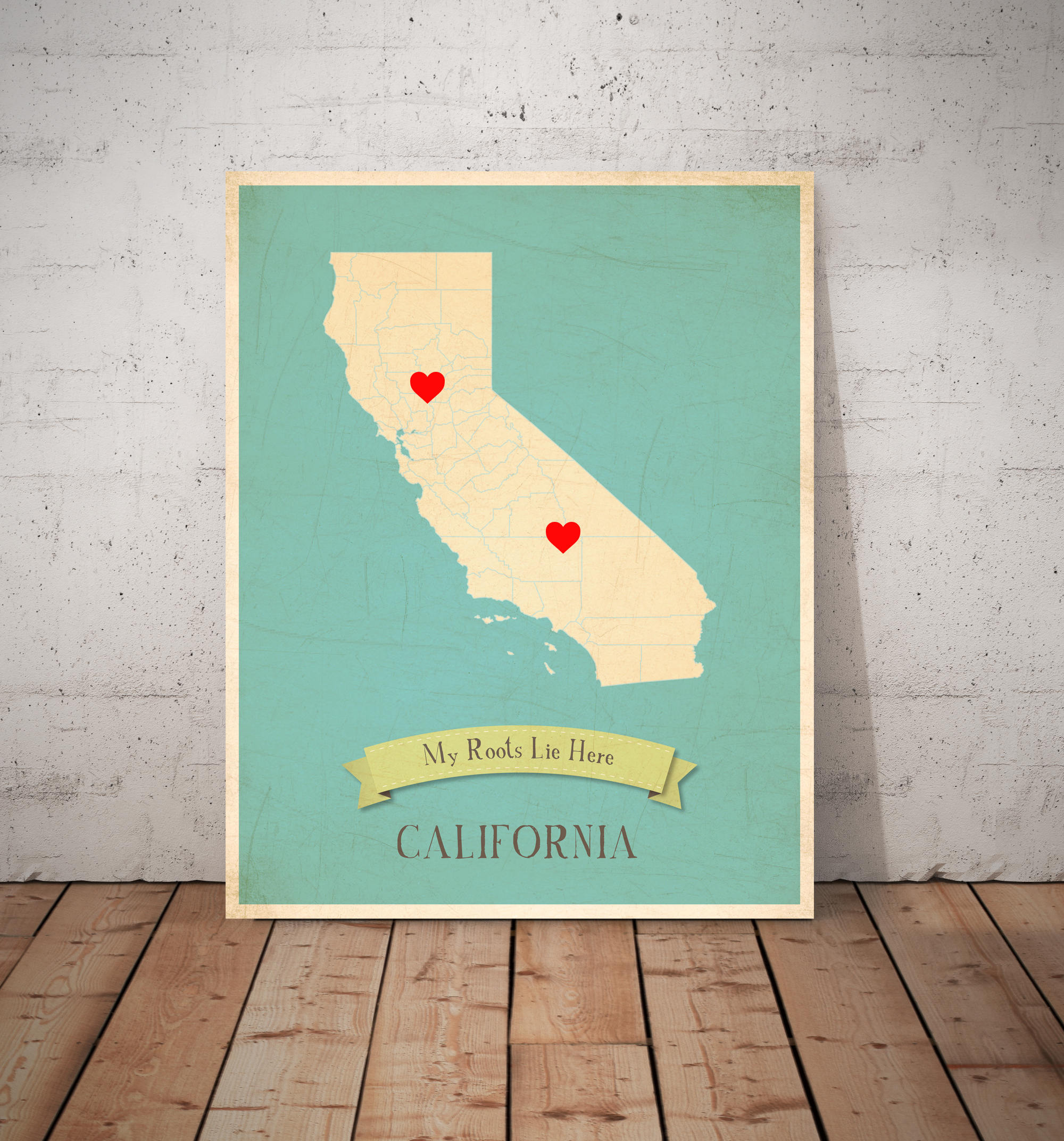 Choose Your State, My Roots Map 11x14 Customized Print, Christmas Gift ...