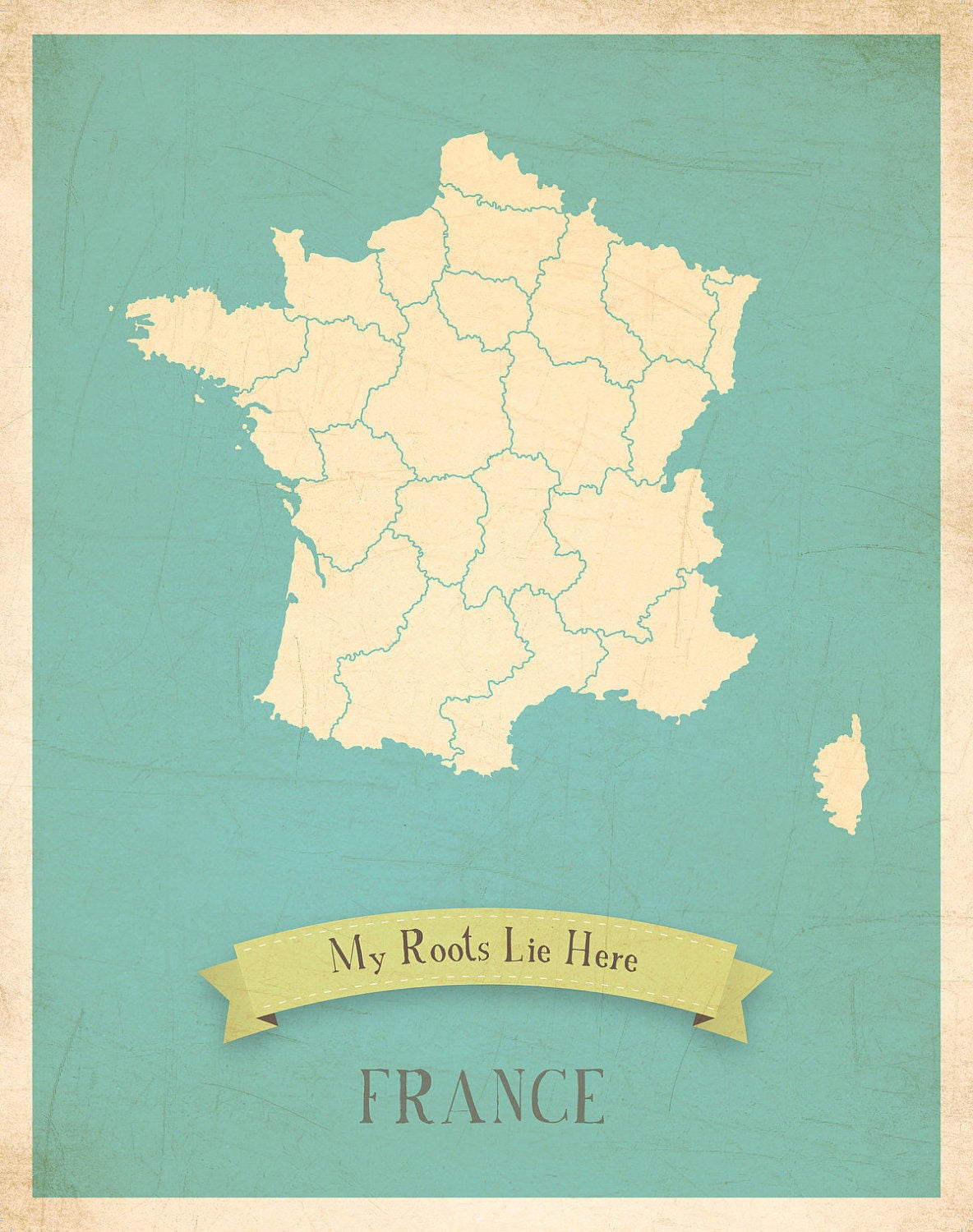 Custom State Map Art Print Map Poster Map Wall Art 11x14 - Etsy