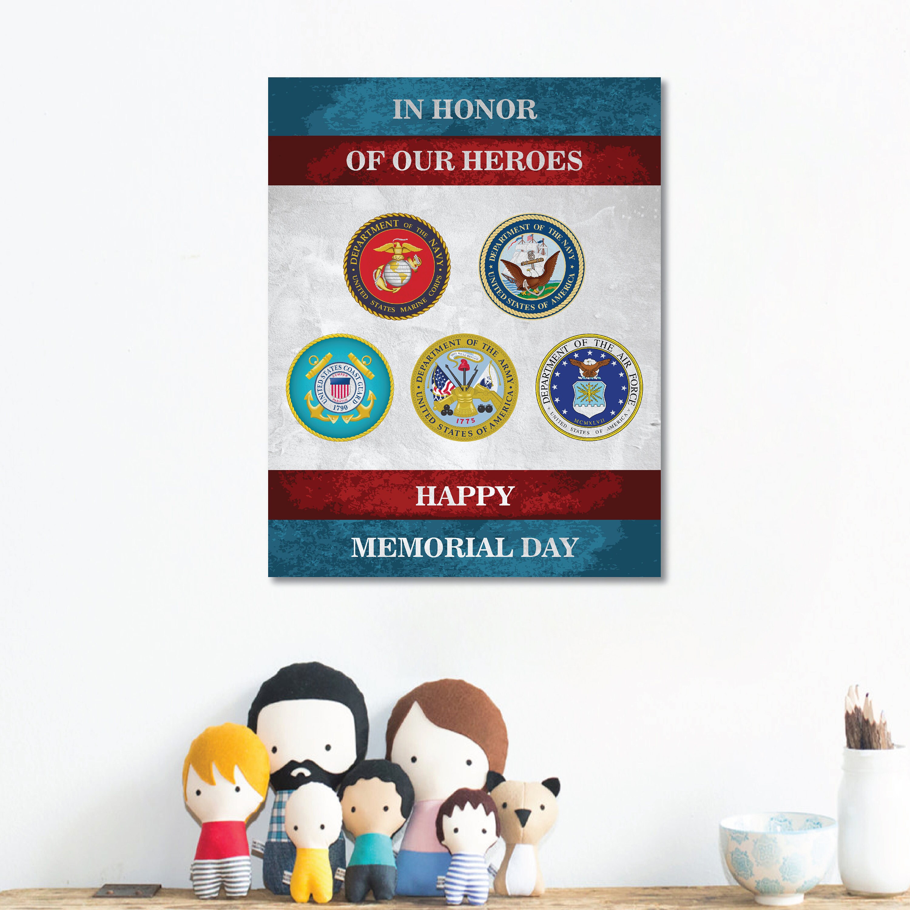 In Honor of Our Heroes Patriotic Wall Art Patriotic Wall - Etsy