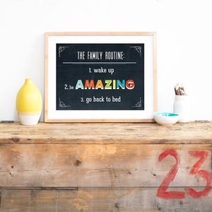 The Family Routine Wall Art, Digital Download Print, 8x10, 16x20, Kid's ...