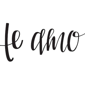 Te Amo Sign Black and White Typography Print, Nursery Art, Modern Decor ...