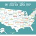 USA Adventure Map Wall Art Print Personalized Travel Map - Etsy