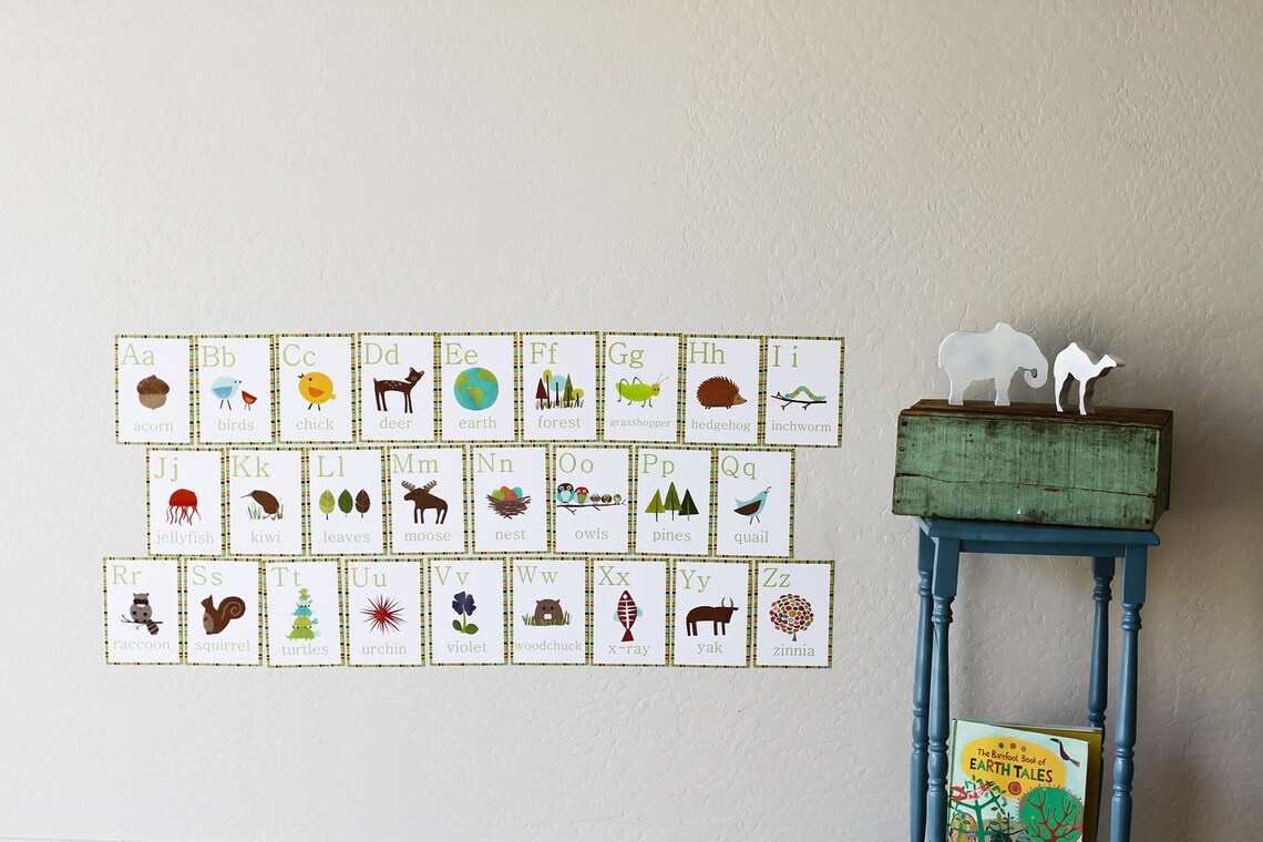 Alphabet Wall Cards, Alphabet Art Prints, ABC Cards Animal Alphabet ...