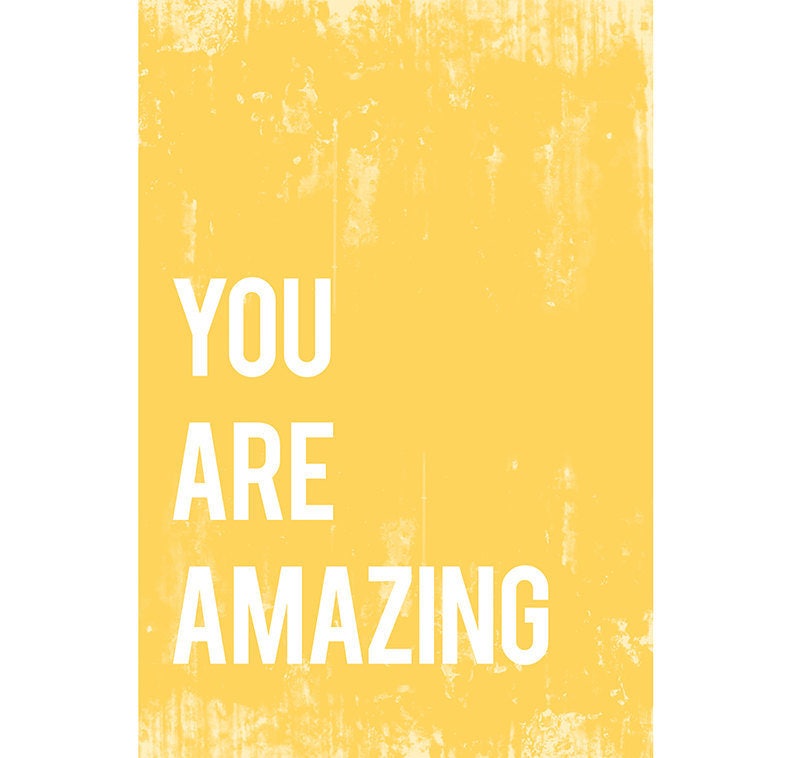 You are Amazing Typography Wall Art Print Nursery Wall Art | Etsy