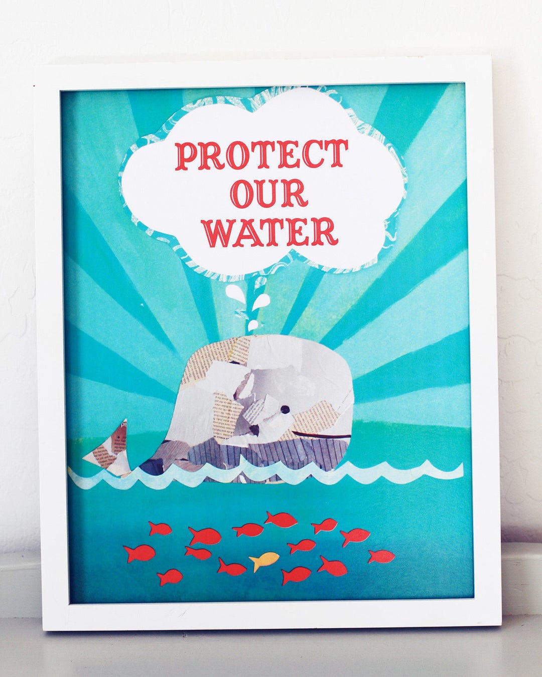Ocean Nursery Art 11x14 Protect Our Water Eco Friendly Print, Nautical ...