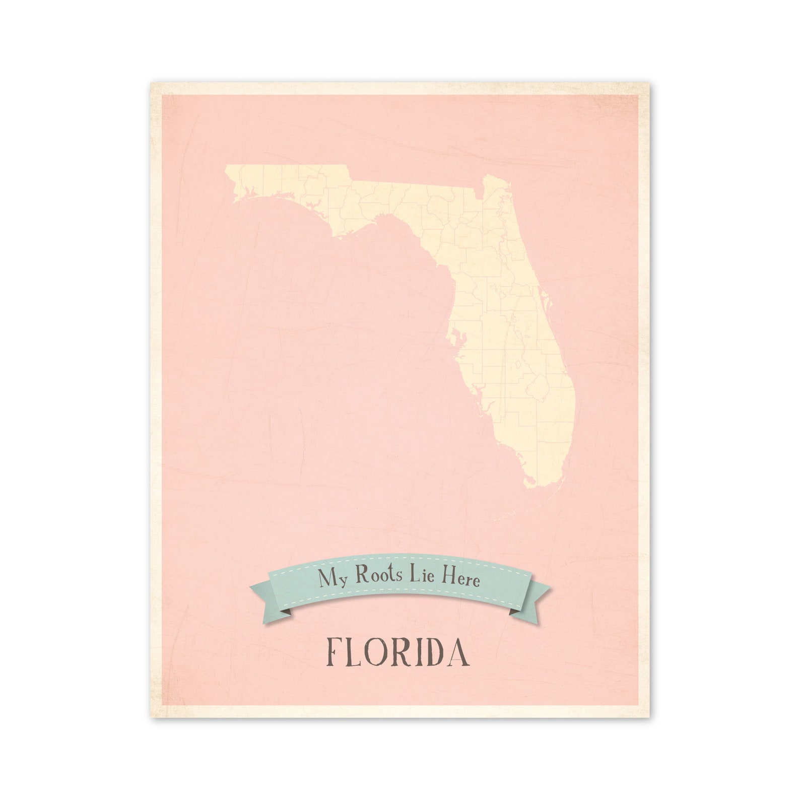 Florida State Map Poster Map Wall Art Map Artwork Map Wall - Etsy