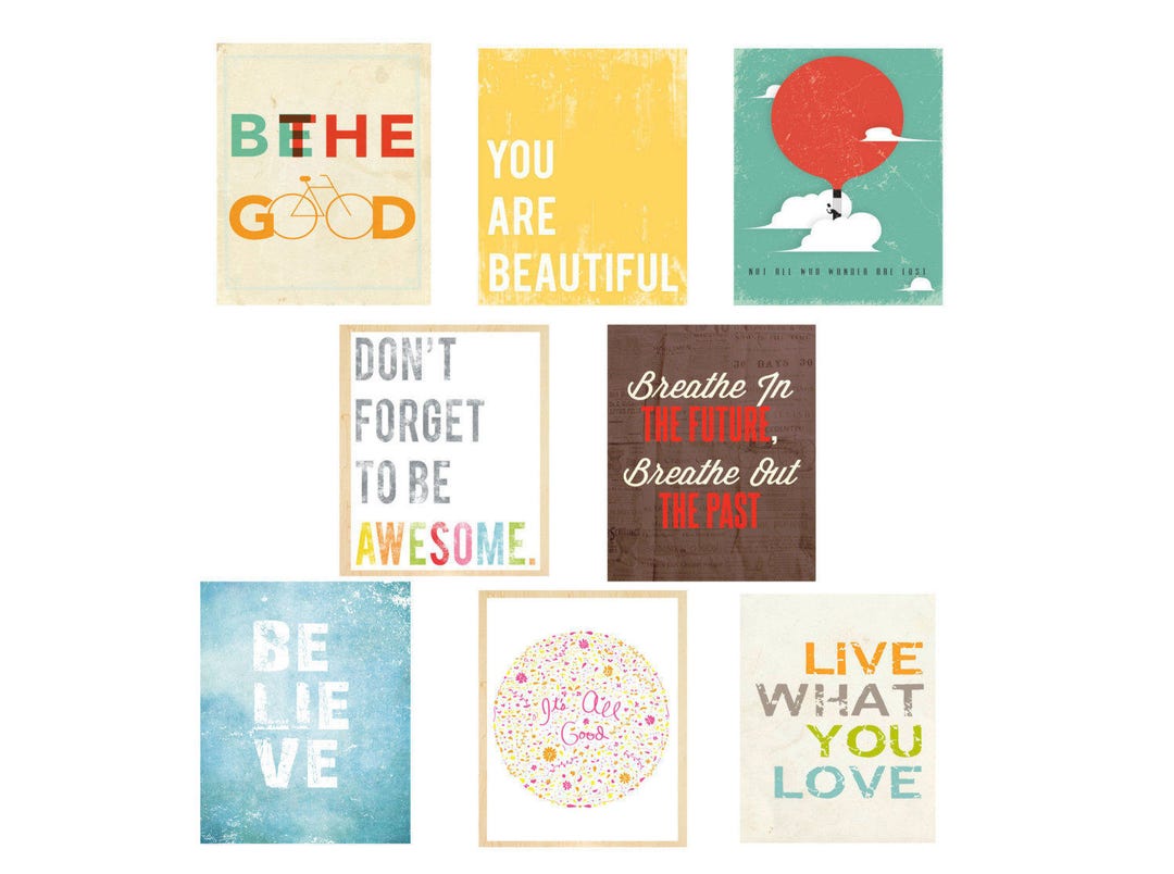 Mini Inspiration Collection, 5x7, Wall Cards, Inspirational Art, Kid's ...