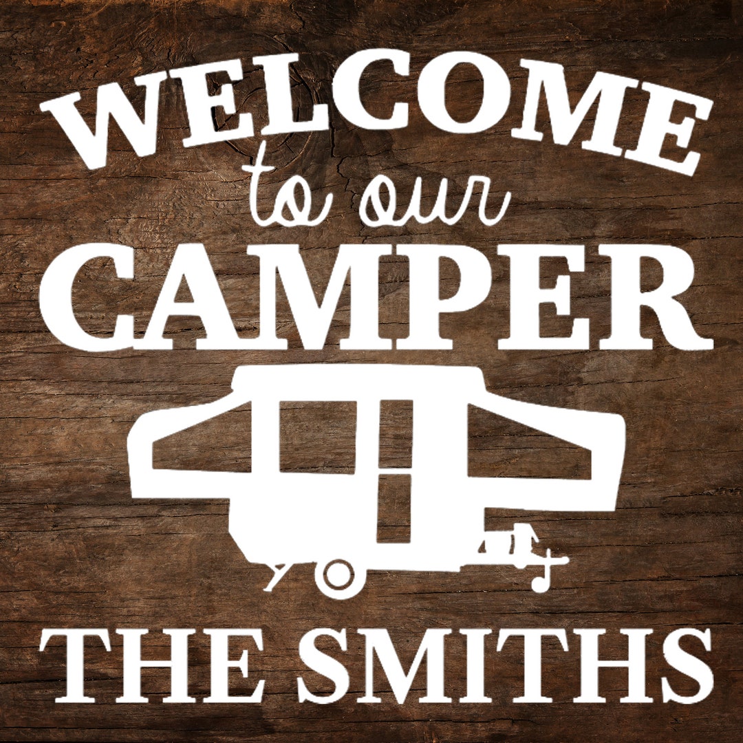 Welcome to Our Camper (personalized) Pop-up Camper Window Decal - Etsy