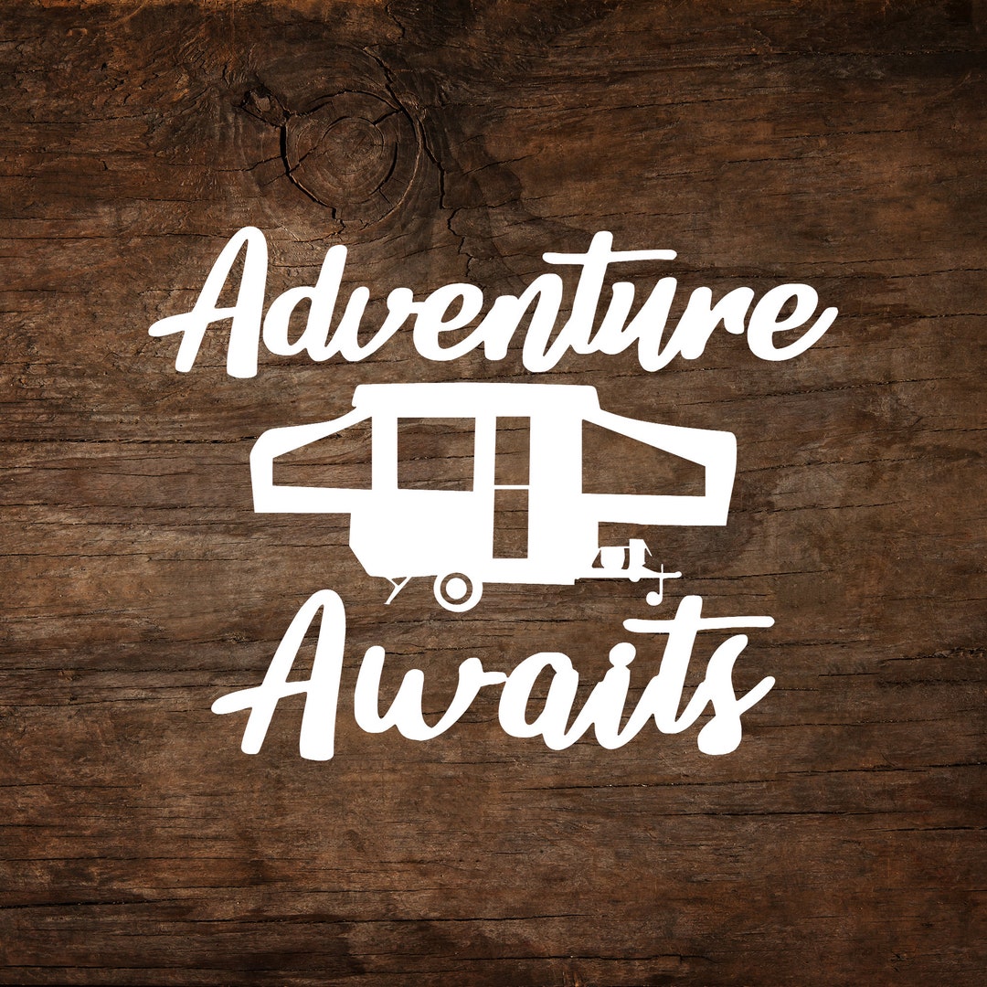 Adventure Awaits Pop-up Camper Window Decal - Etsy