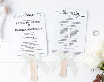 Diy wedding program | Etsy