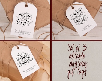 Christmas gift tags | Etsy