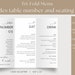 Minimalist Wedding Tri-fold Template, Modern Tri-fold Table Menu, Tri ...