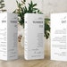 Minimalist Wedding Tri-fold Template, Modern Tri-fold Table Menu, Tri ...