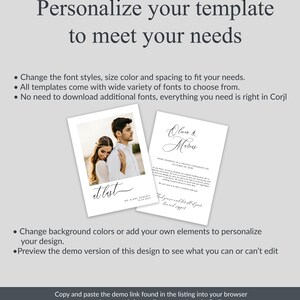 Photo Wedding Announcement, We Got Married Printable Template ...