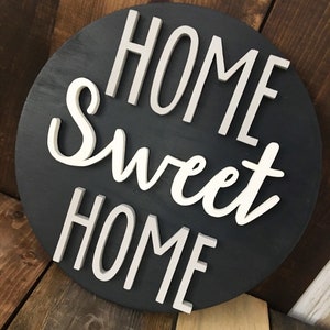 Round 12 Inch Name Sign Wooden Name Sign Nursery Sign 3D - Etsy