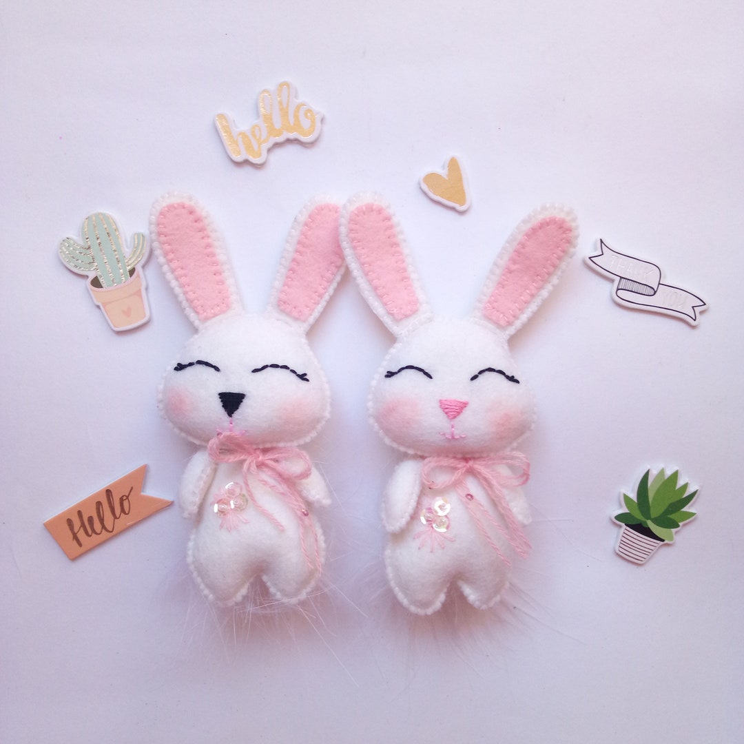 Felt Bunny, Easter Bunny, Easter Decoration, Felt Bunny Nursery Garland ...