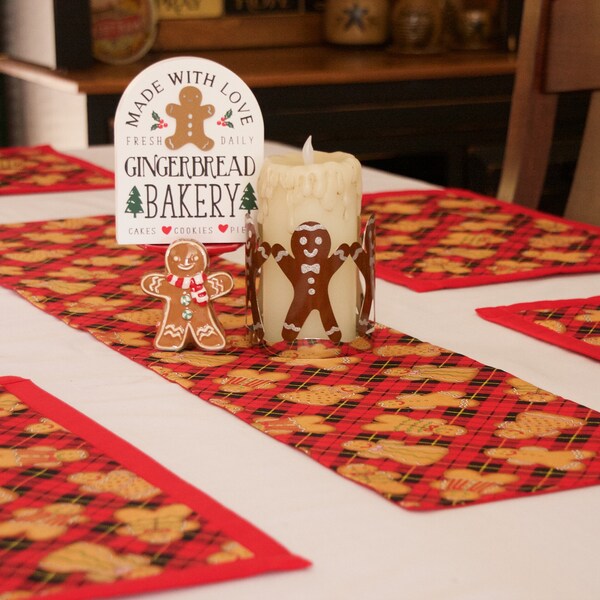Gingerbread Man Table Runner - Etsy