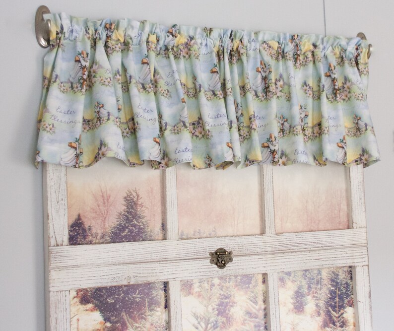 Easter Valances Easter Curtains Religious Easter Decor | Etsy