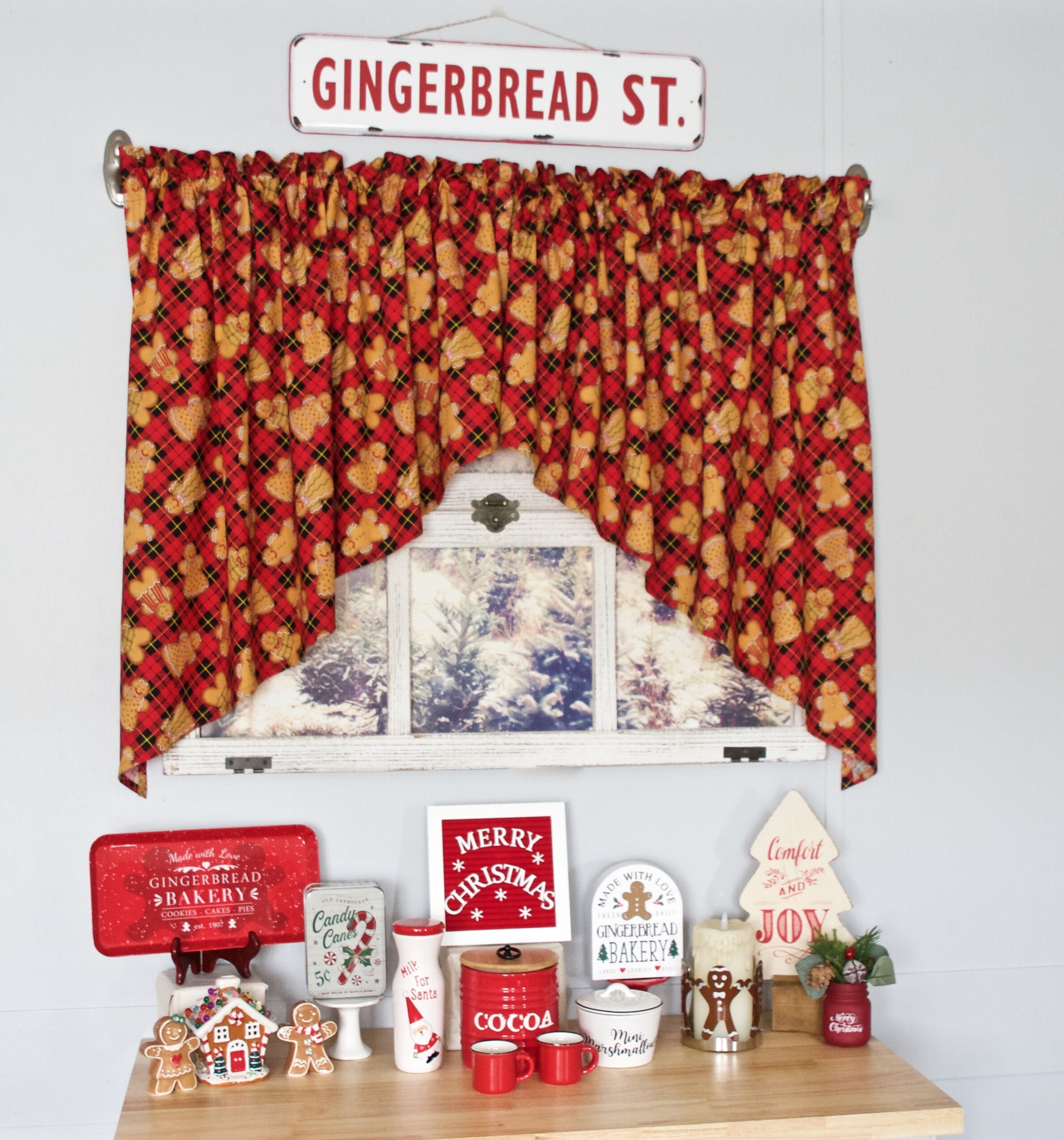 Gingerbread Man Curtains Gingerbread Man Prairie Curtains - Etsy