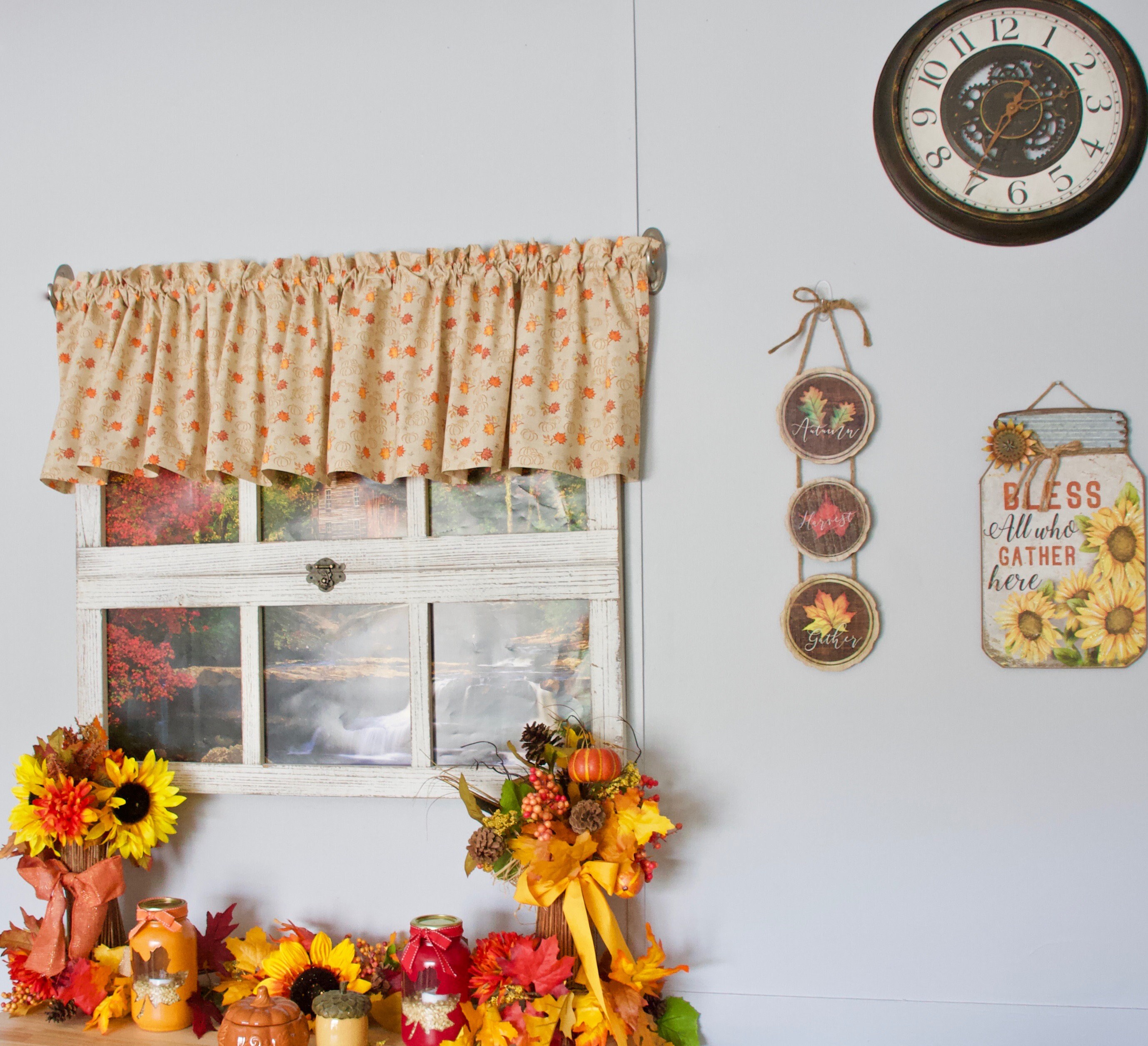 Fall Valances Fall Curtains Fall Kitchen Valances Fall - Etsy
