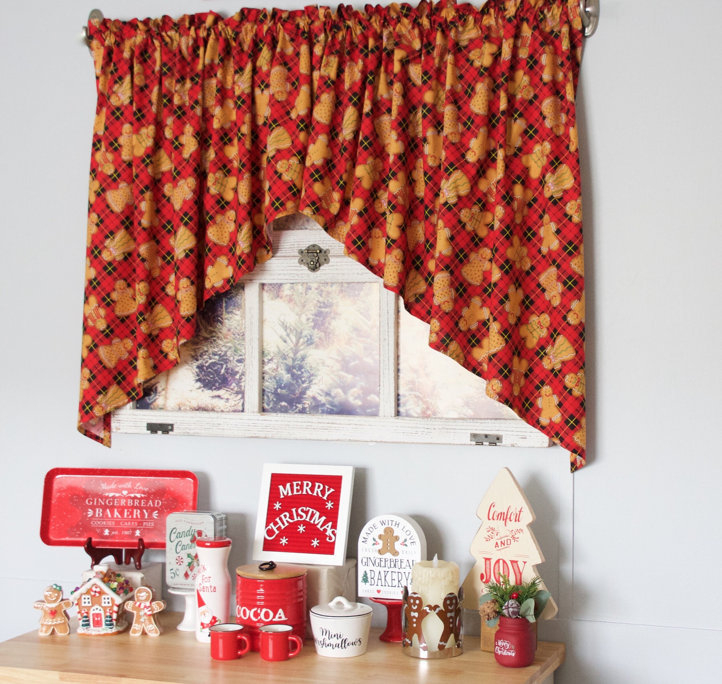 Gingerbread Man Curtains Gingerbread Man Prairie Curtains - Etsy