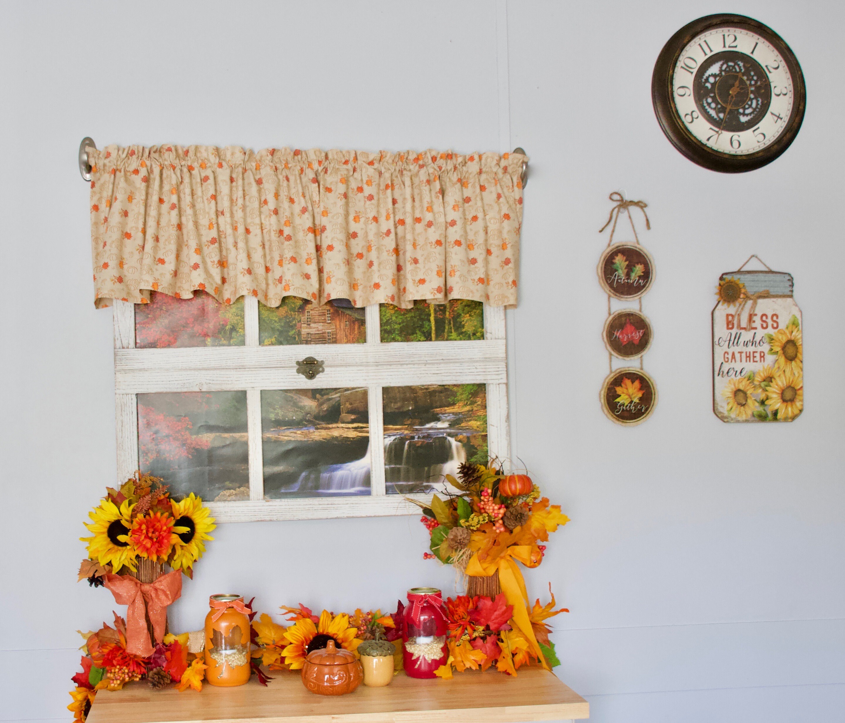 Fall Valances Fall Curtains Fall Kitchen Valances Fall - Etsy