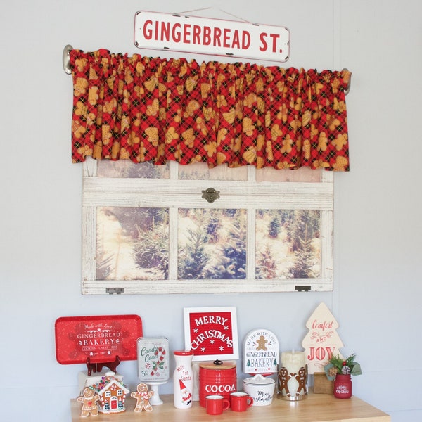 Gingerbread Christmas Kitchen Curtains - Etsy