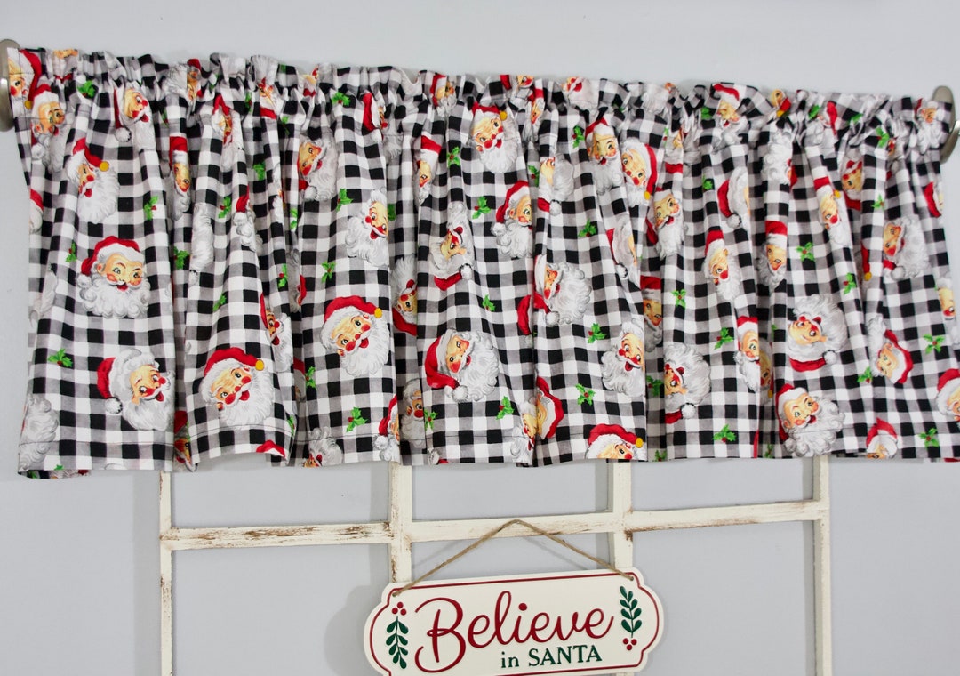 Christmas Valances, Christmas Curtains, Santa Valances, Santa Curtains ...