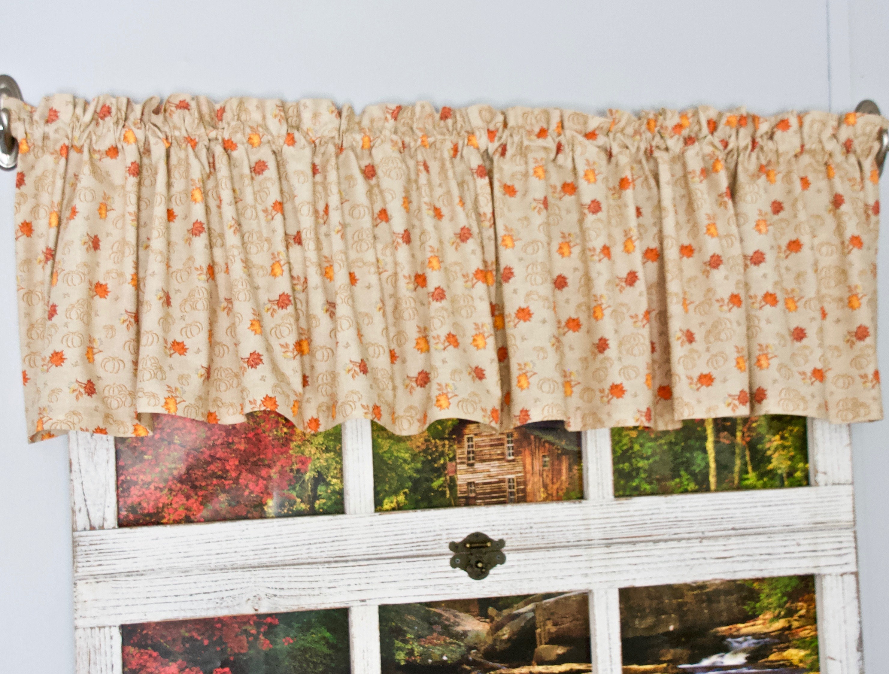 Fall Valances Fall Curtains Fall Kitchen Valances Fall - Etsy