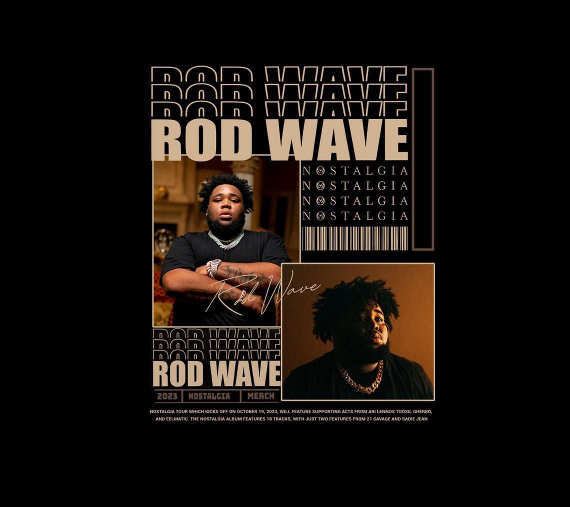 Rod Wave Nostalgia Tour 2023 Png Rod Wave Png Etsy