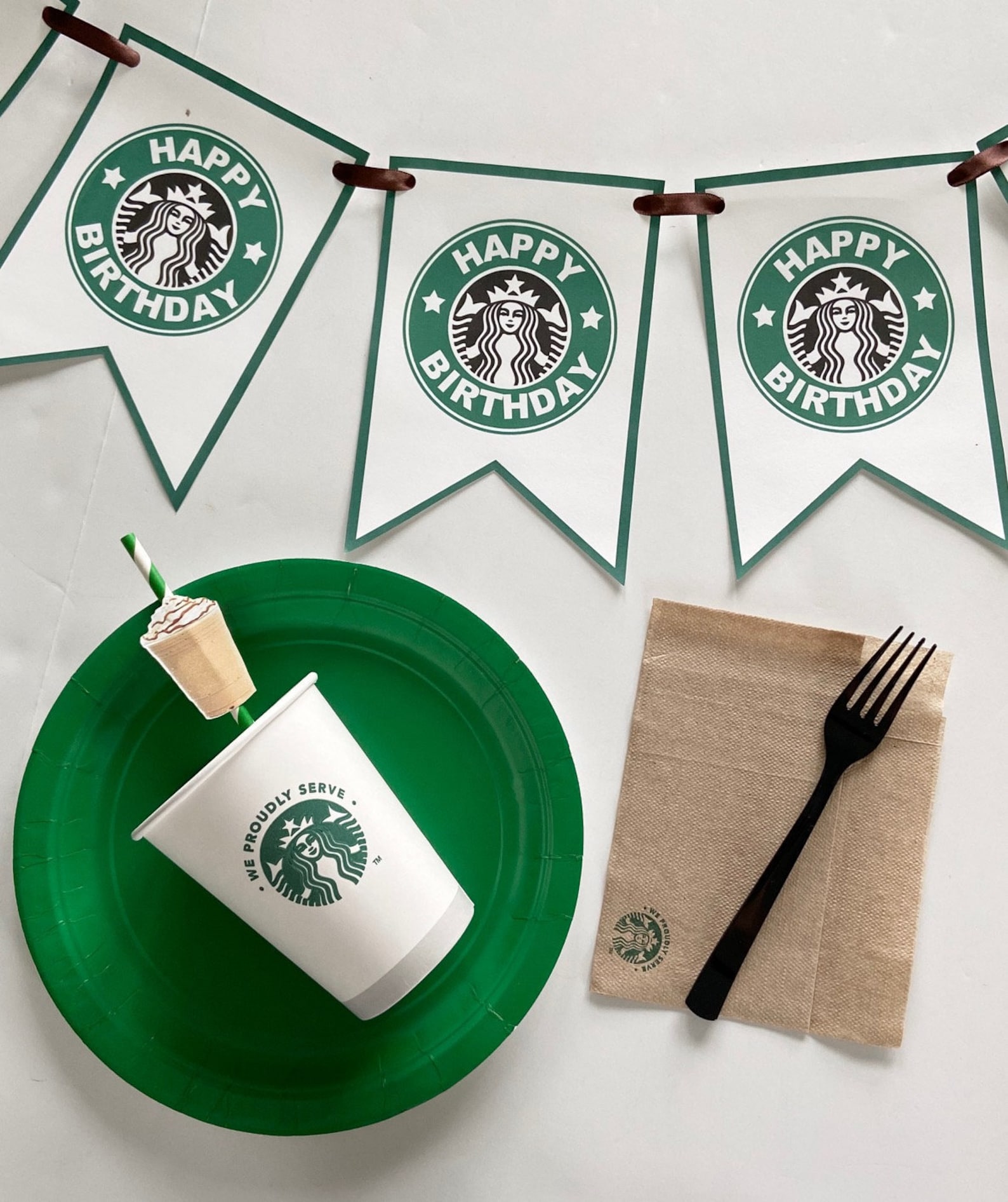 Starbucks Banner Starbucks Birthday Banner Starbucks Party - Etsy
