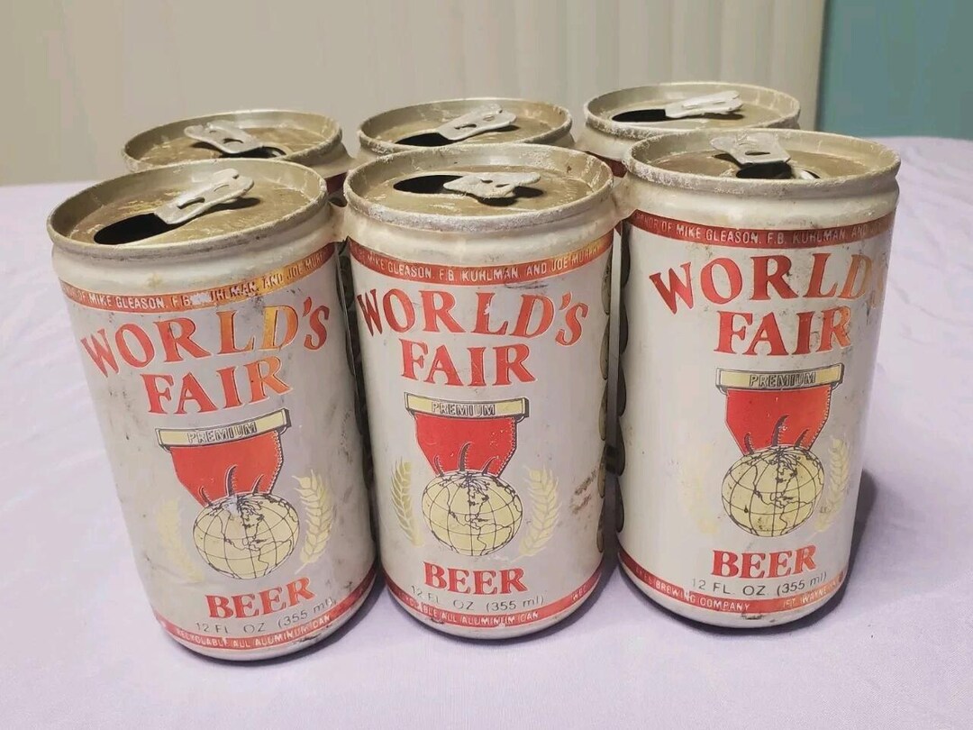 1980's World's Fair 6 Pack Beer 12oz Vintage Shelf Memorabilia Opened ...