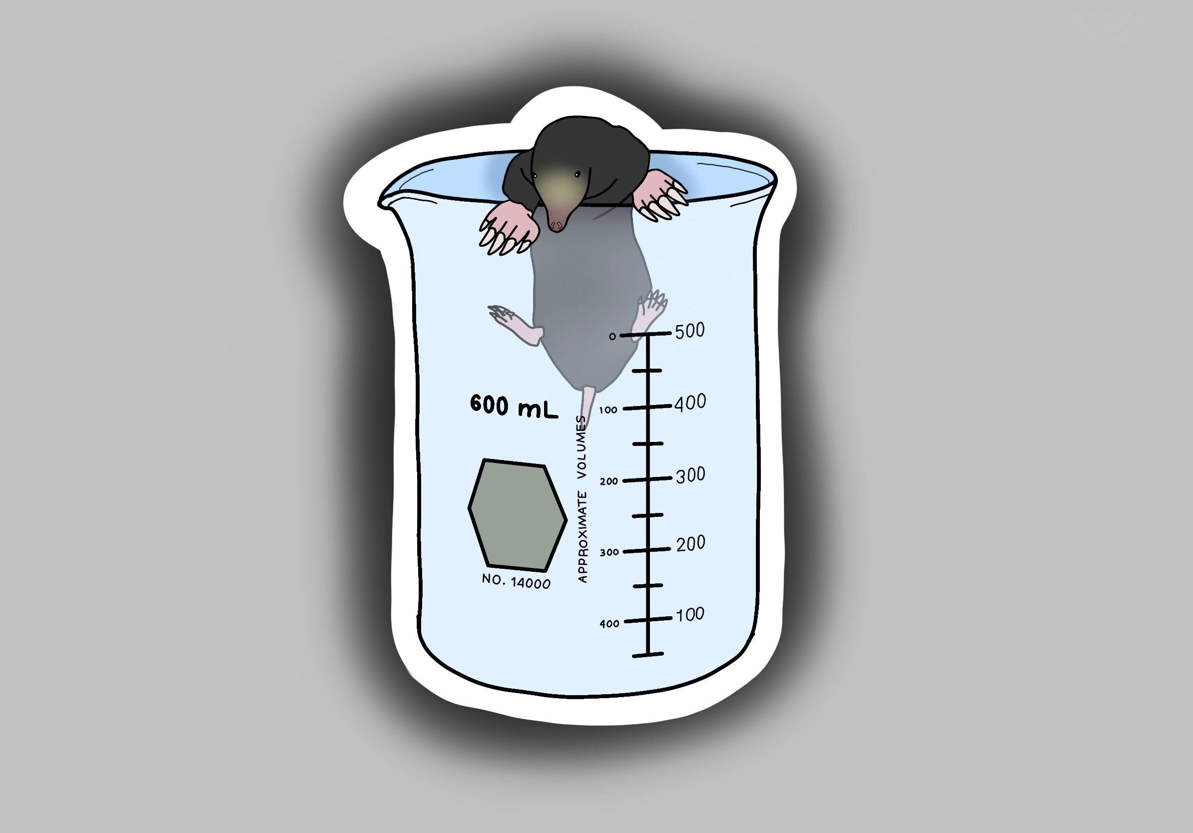 M/L 1 mol per Liter sticker | Etsy