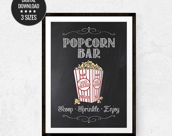 Popcorn sign | Etsy