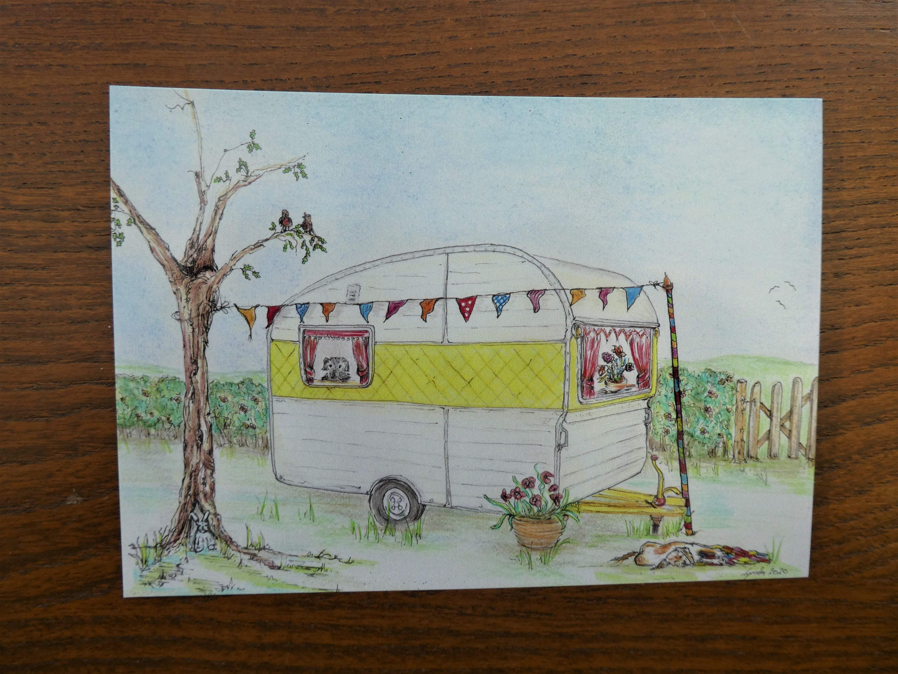 Vintage Caravan Mini Print Retro Fisher Holivan Ready - Etsy