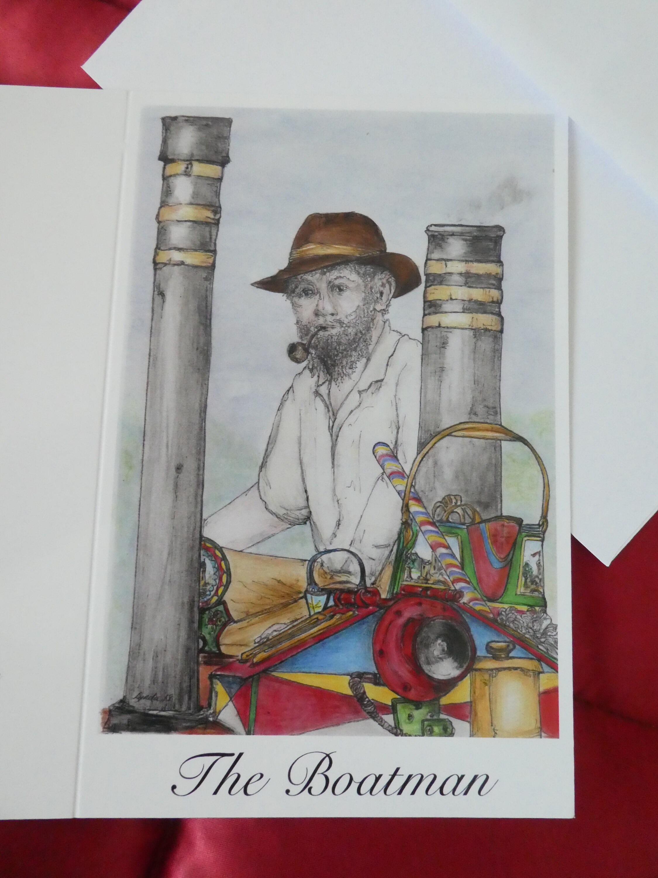 THE BOATMAN Greetings Card Unique Design Narrowboat Canal, Boat Man ...