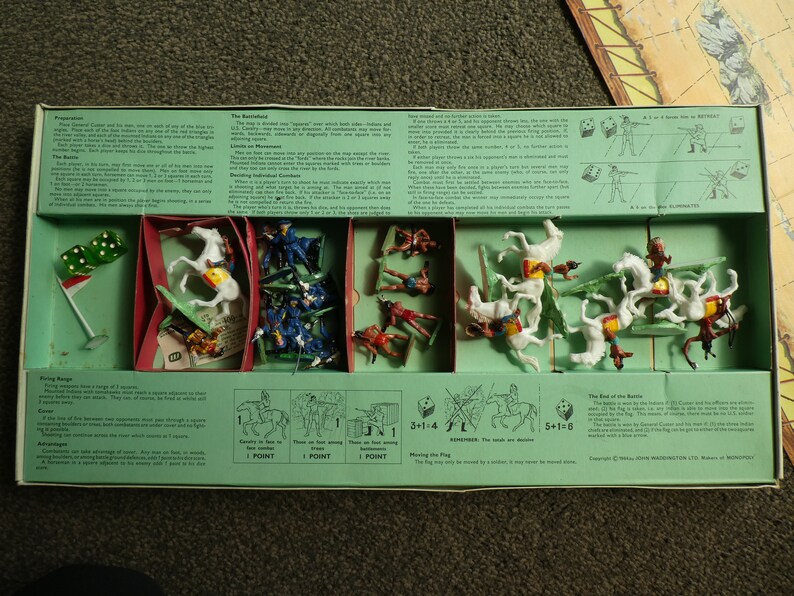 1964 Waddingtons the Battle of the Little Big Horn Retro 1960's ...