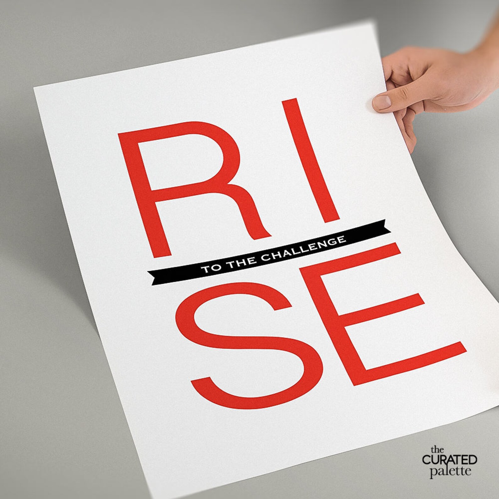 Rise to the Challenge Printable Quote Art Inspirational Art - Etsy