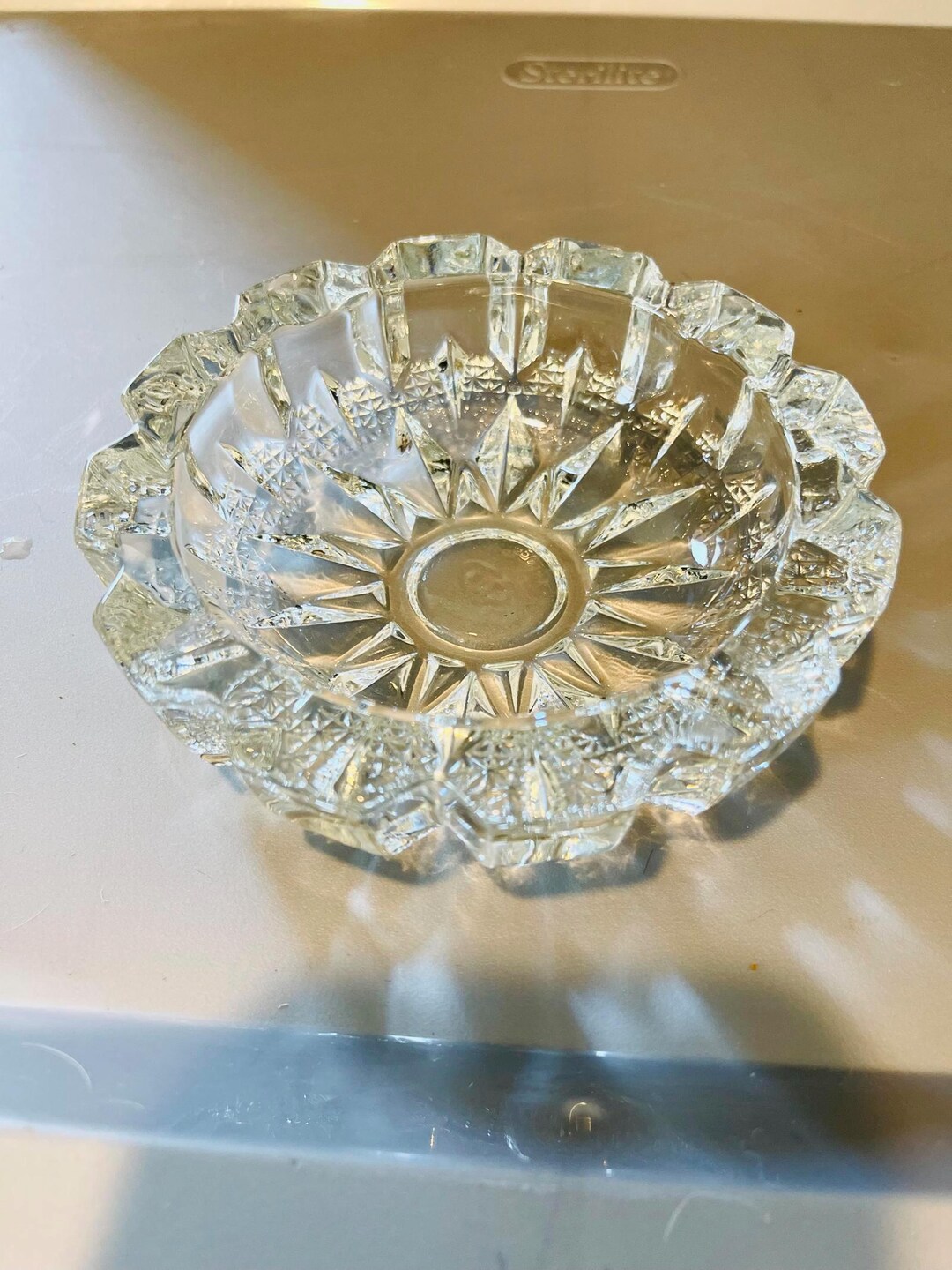 Elegant Heavy Crystal Ashtray Dish Cut Glass Design 6 1/2 Diameter - Etsy