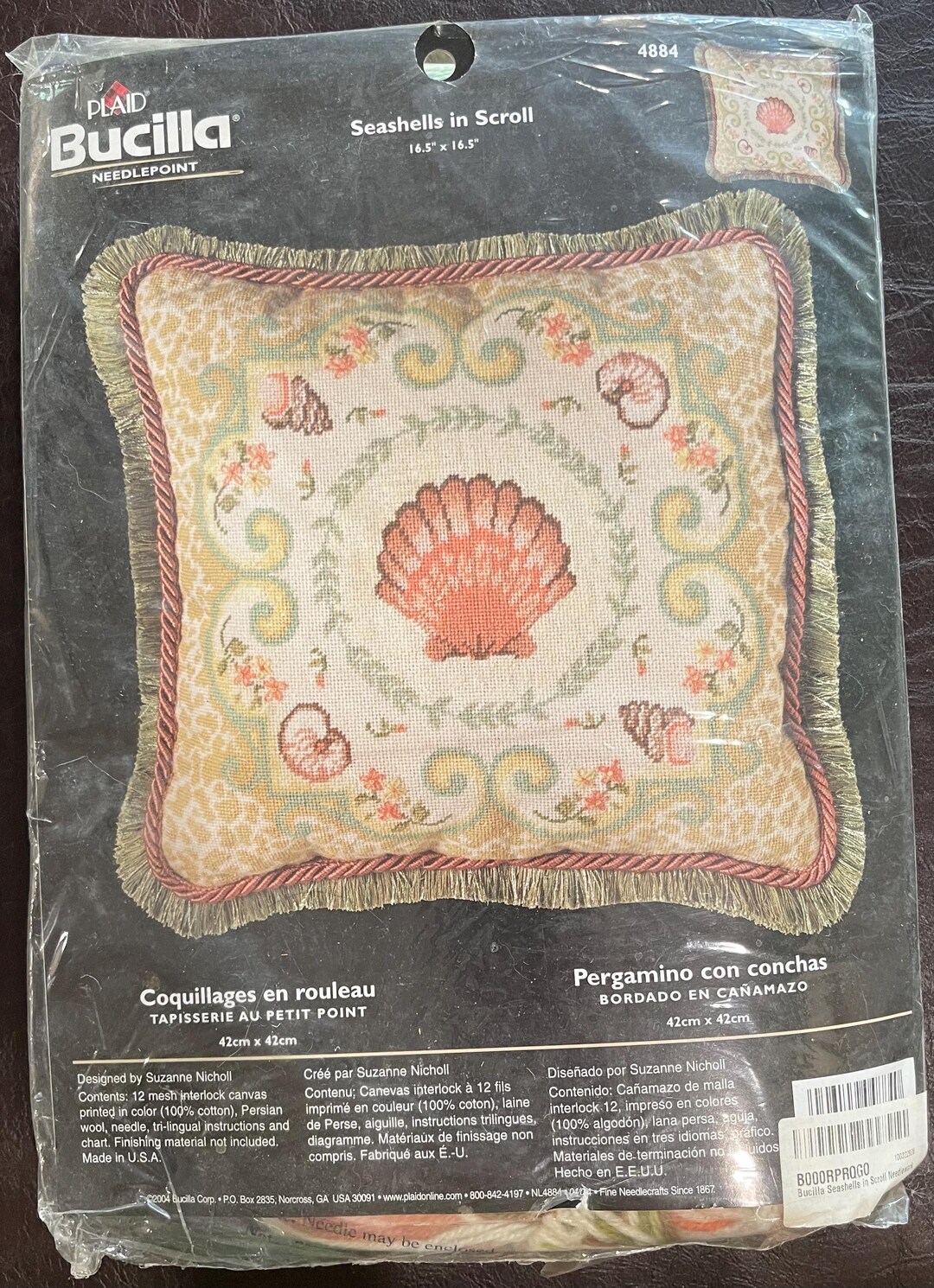 Bucilla Seashells in Scroll Needlepoint Kit - Etsy